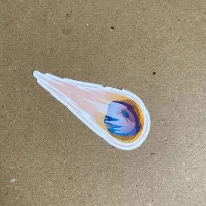 Asteroid Sticker | Meteor Sticker | Space Sticker | Water Bottle ...