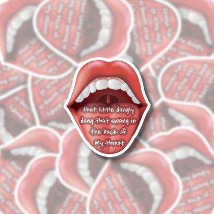 Cardi B Sticker | Lyric Sticker | Uvula Sticker | Laptop Sticker ...