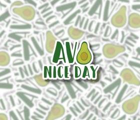 Avo Nice Day Sticker | Avocado Sticker | Laptop Sticker | Water Bottle ...