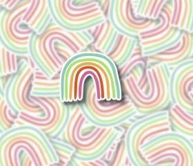 Pastel Rainbow Sticker Decal | Water Bottle Sticker Decal | Laptop ...
