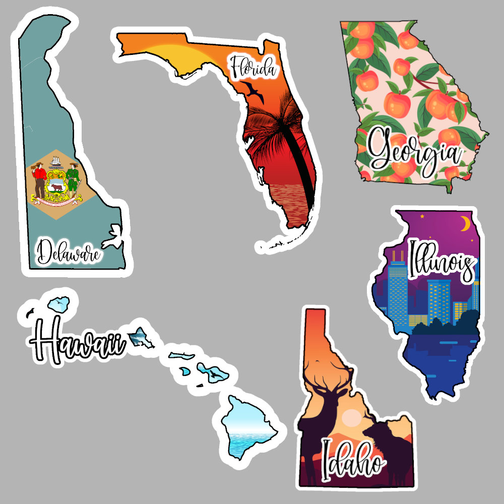Custom State Sticker | State Sticker | Hometown Sticker | Water Bottle ...