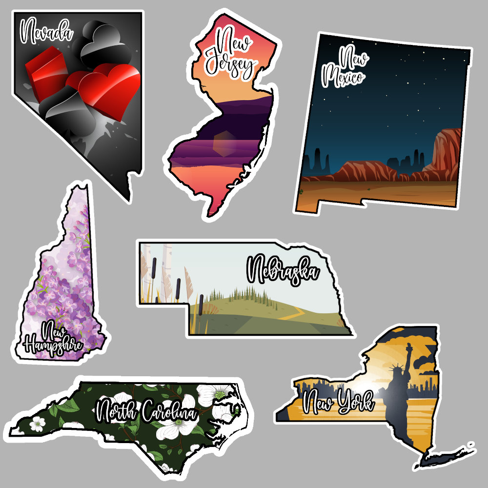 Custom State Sticker | State Sticker | Hometown Sticker | Water Bottle ...