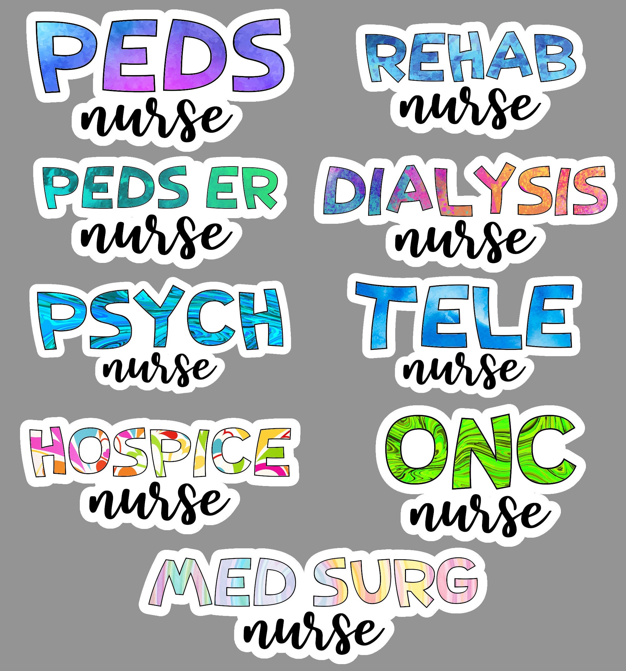 Nurse Sticker | ER Nurse | IcU Nurse | L&D Nurse | NiCU Nurse | PiCU ...