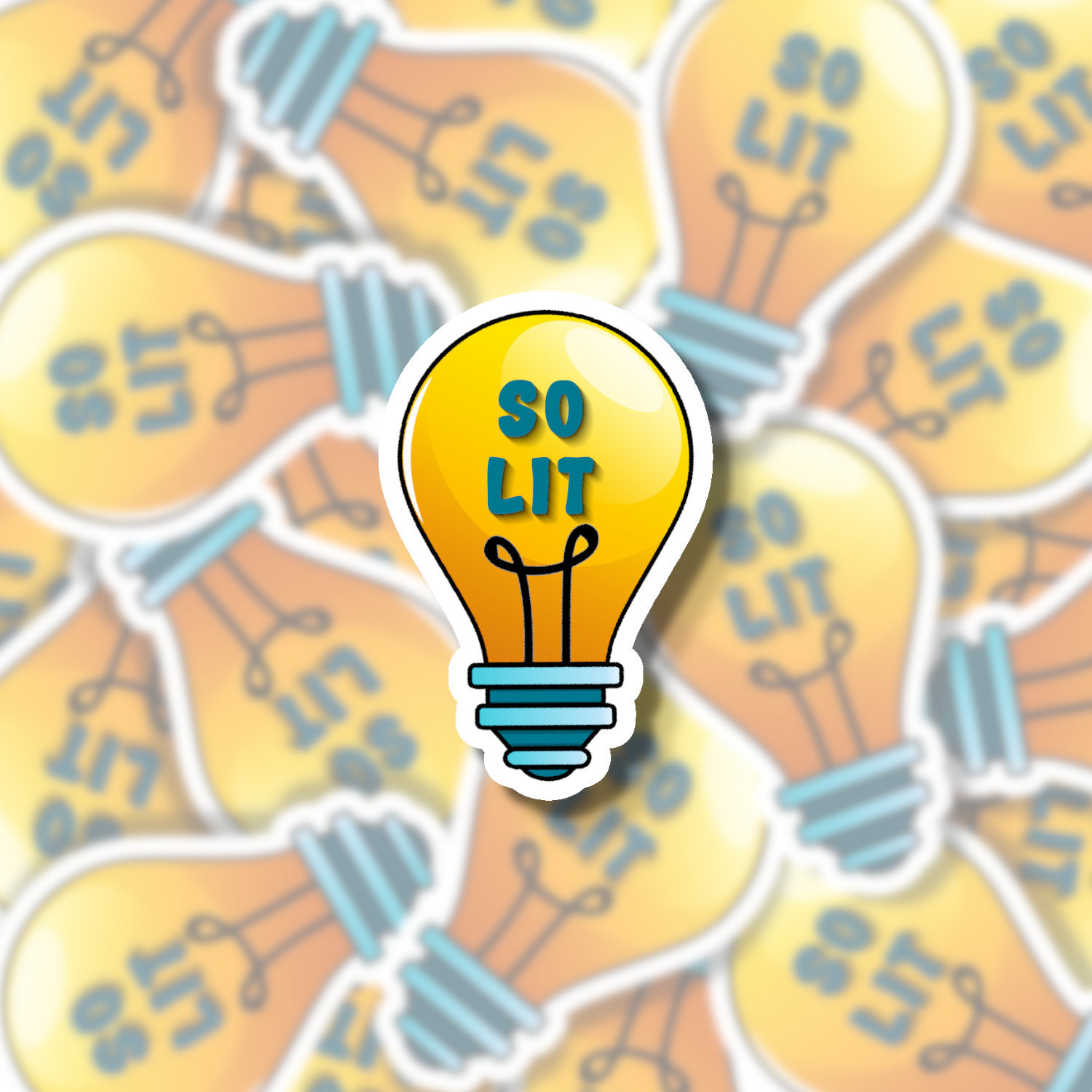So Lit Sticker | Lightbulb Sticker | Pun Sticker | Saying Sticker ...