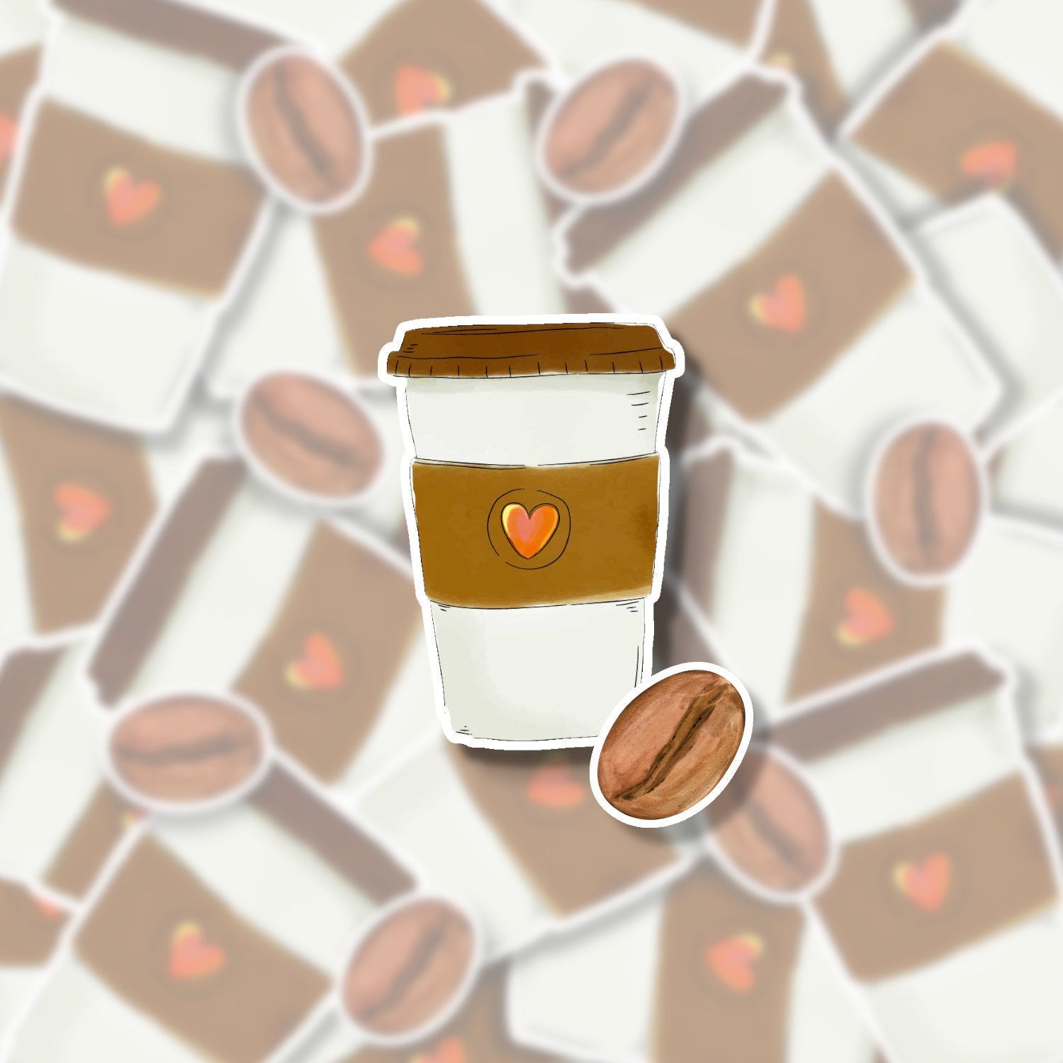 Coffee Sticker Pack | 2 Coffee Stickers | Coffee Cup Sticker ...