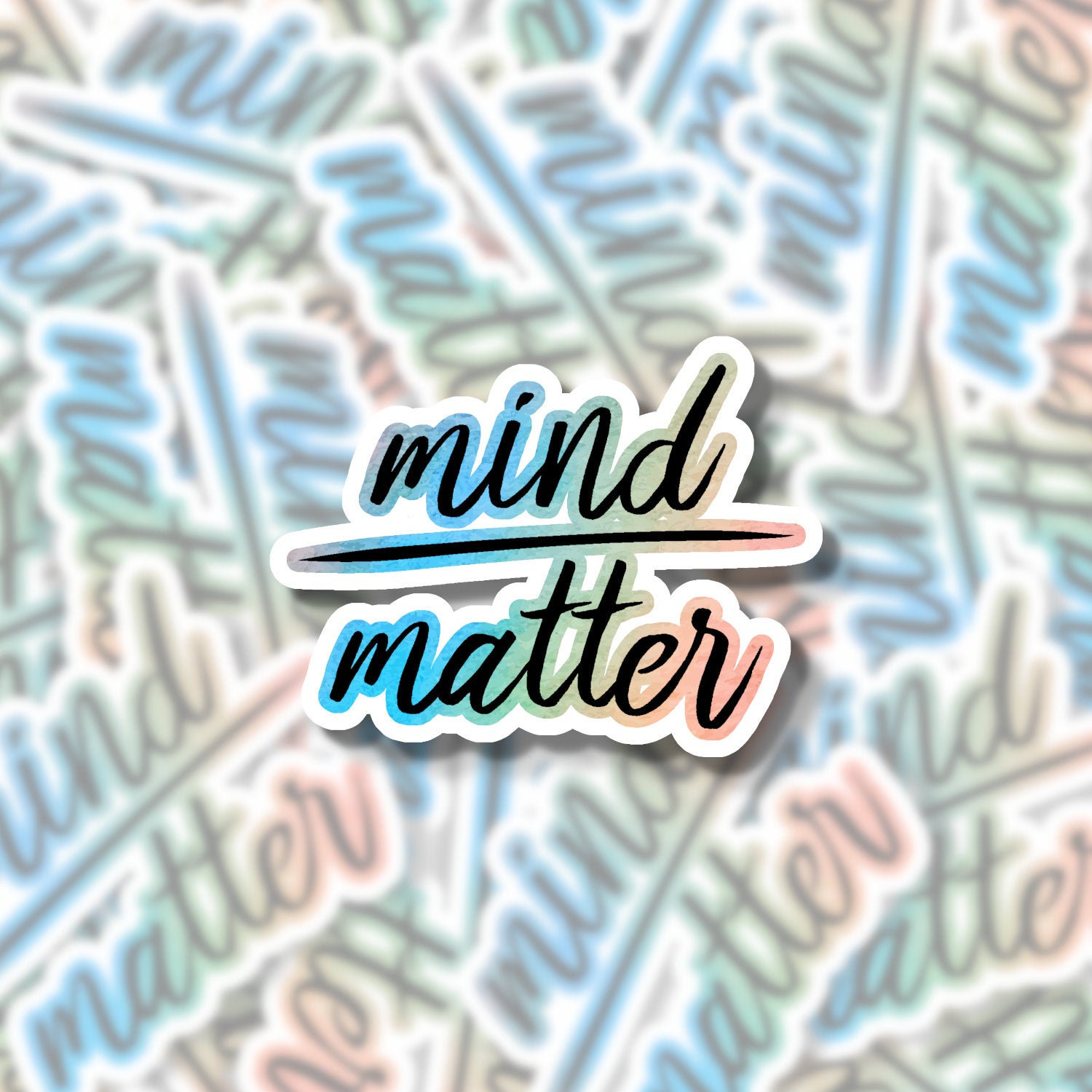 Mind Over Matter Sticker | Quote Sticker | Laptop Sticker | Hydro Flask ...