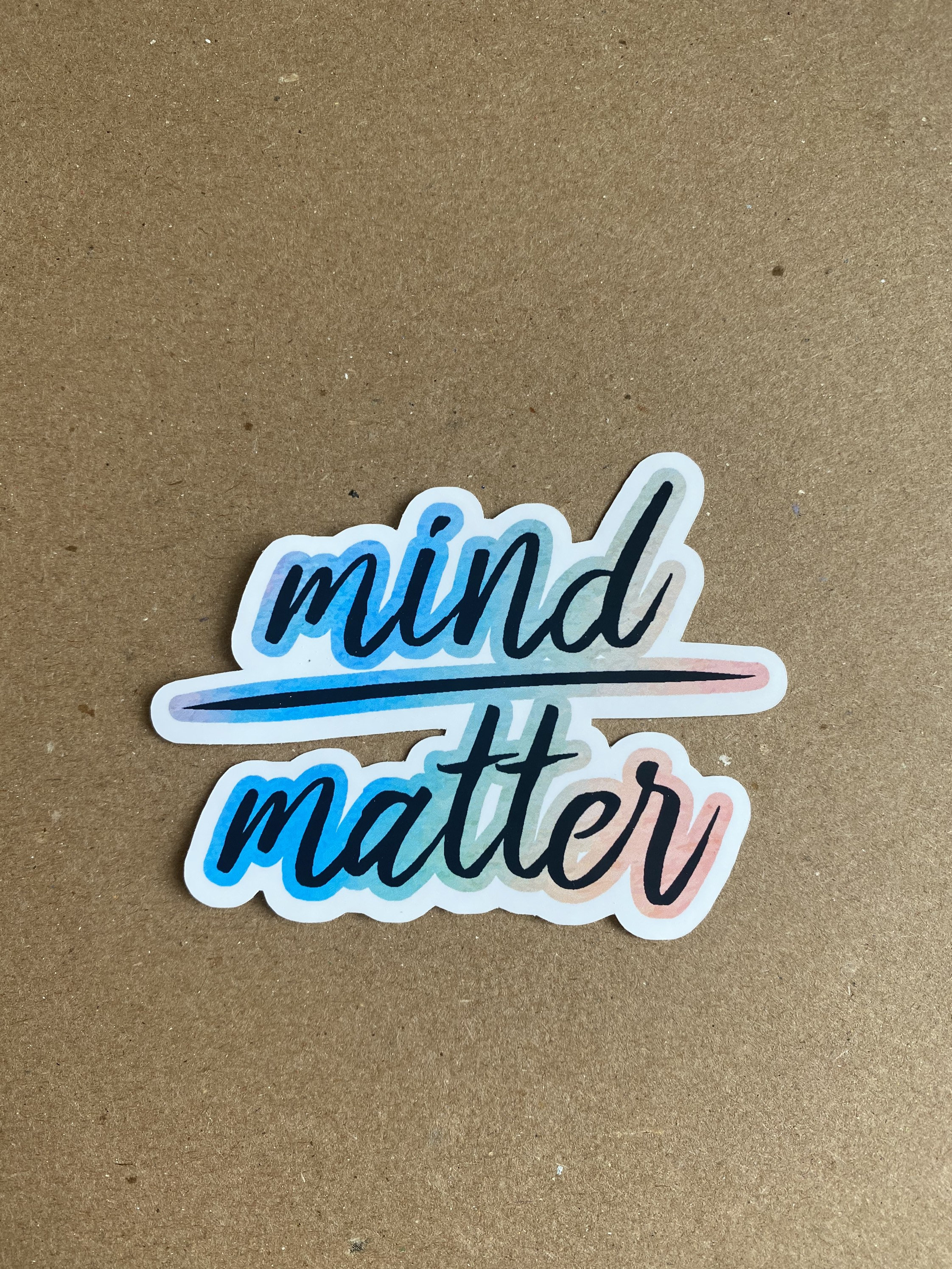 Mind Over Matter Sticker | Quote Sticker | Laptop Sticker | Hydro Flask ...