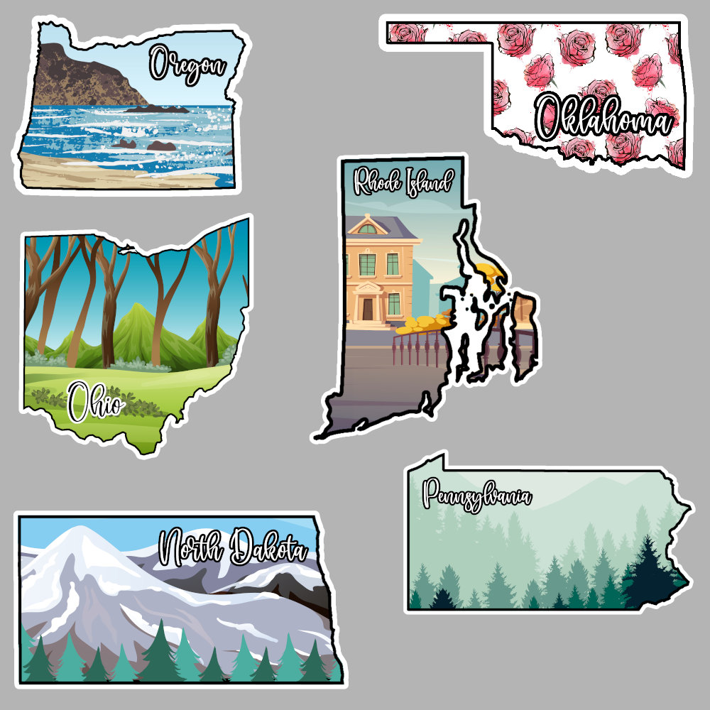 Custom State Sticker | State Sticker | Hometown Sticker | Water Bottle ...