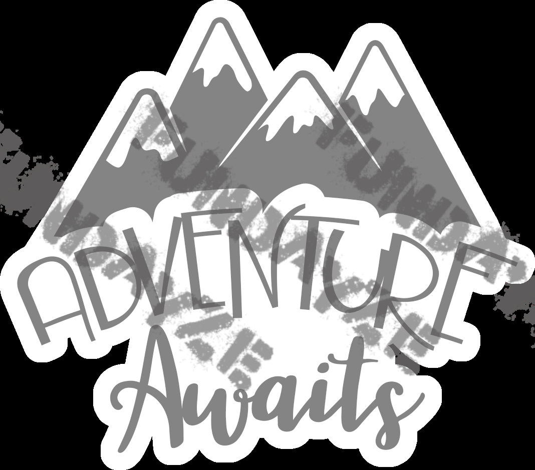 Adventure Awaits Sticker | Hiking Sticker | Outdoor Sticker | Laptop ...