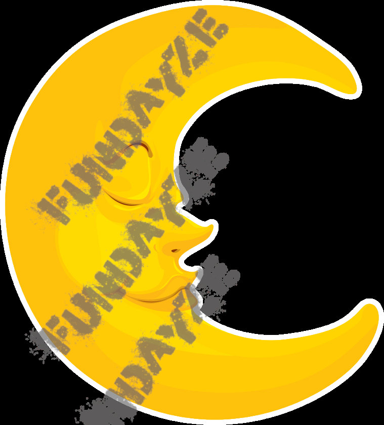 Moon Sticker Decal | Smiling Moon Sticker Decal | Space Sticker Decal ...