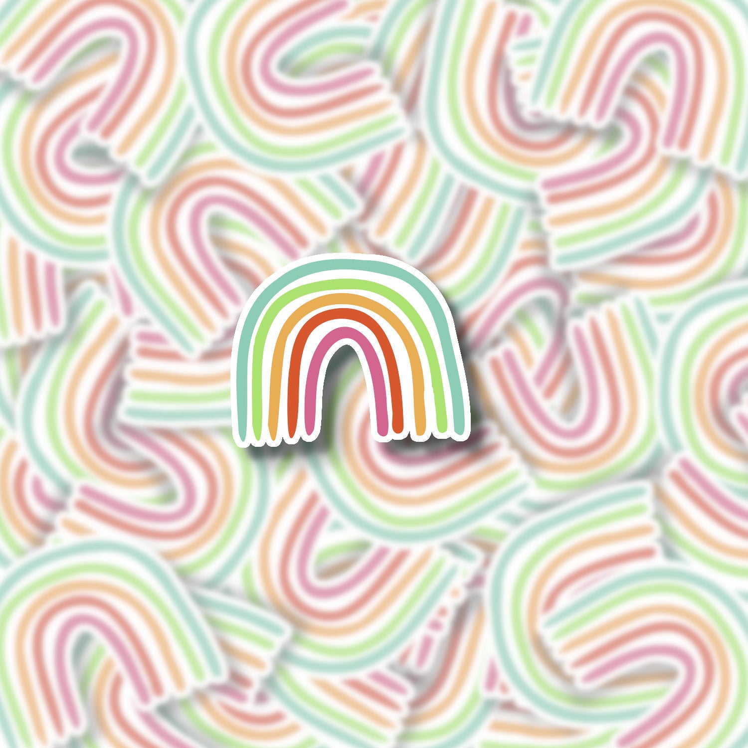 Pastel Rainbow Sticker Decal | Water Bottle Sticker Decal | Laptop ...