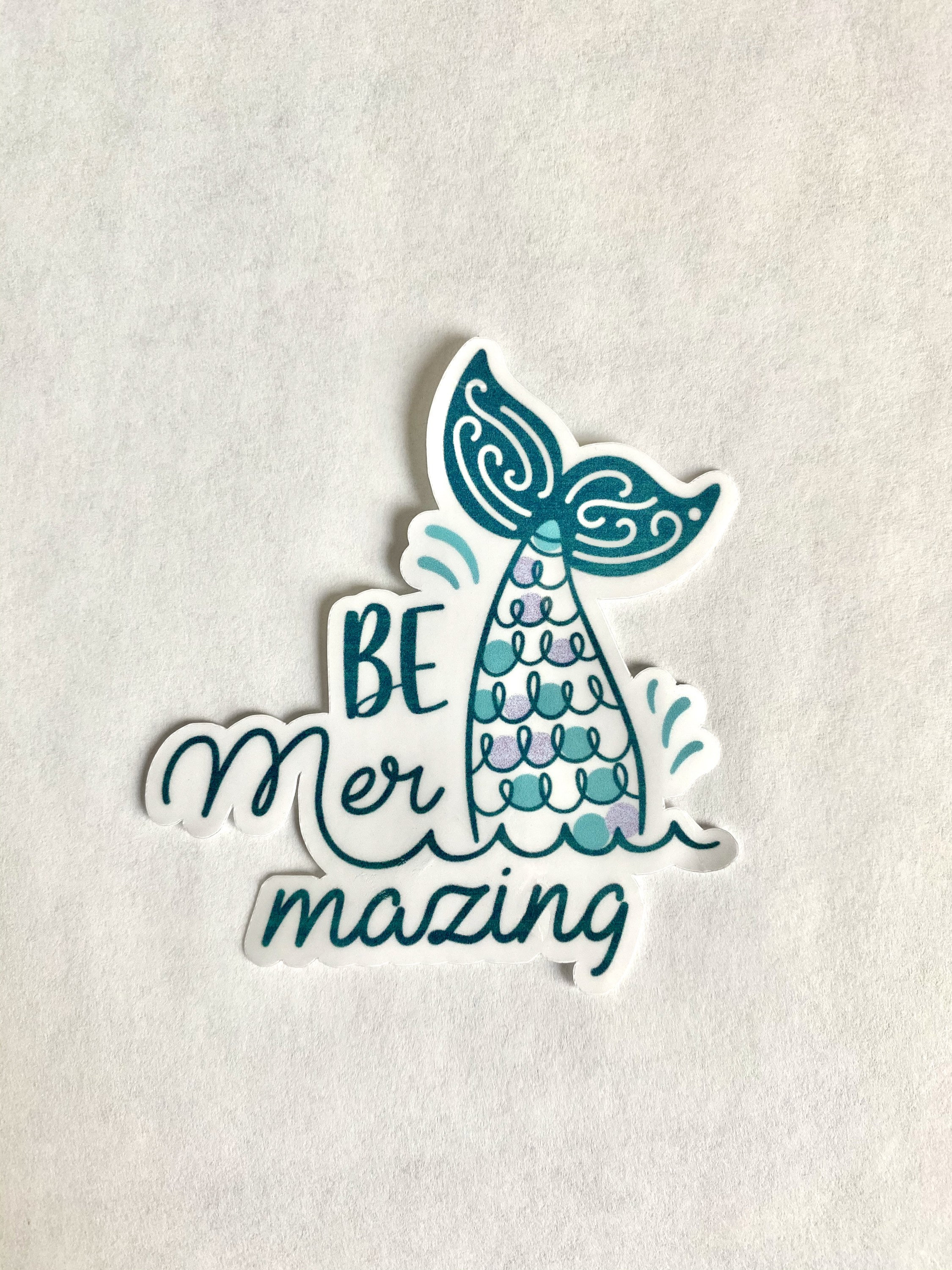 Mermaid Sticker | Be Mer Mazing Sticker | Mermaid Decal | Laptop ...